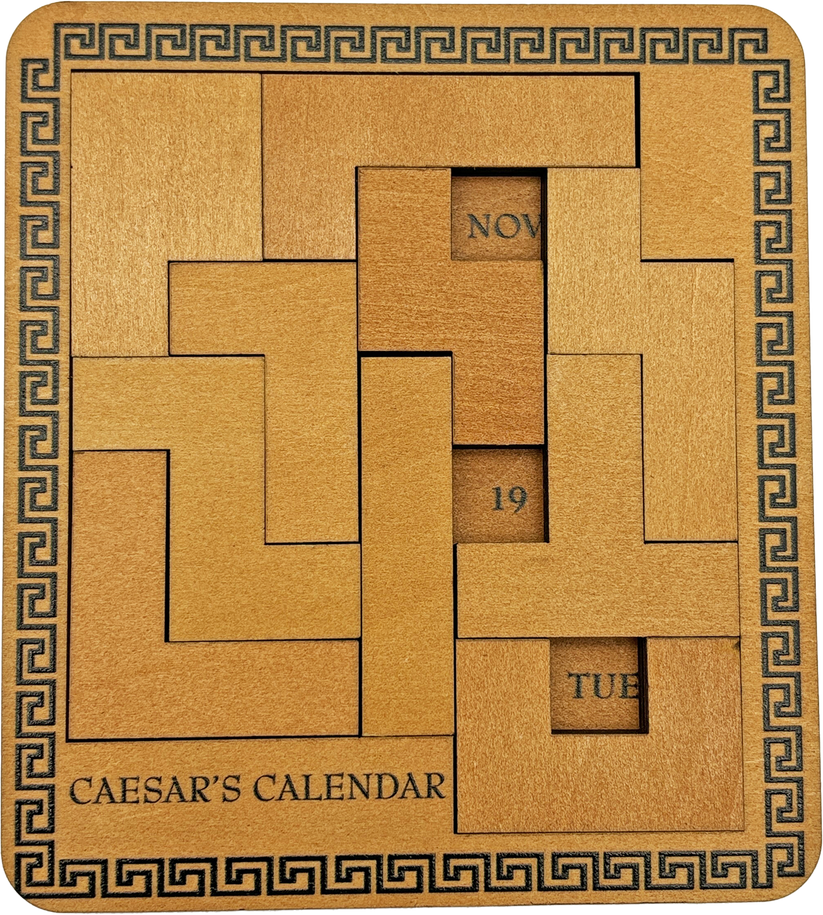 Project Genius: Caesar's Calendar - Wooden Brainteaser Puzzle