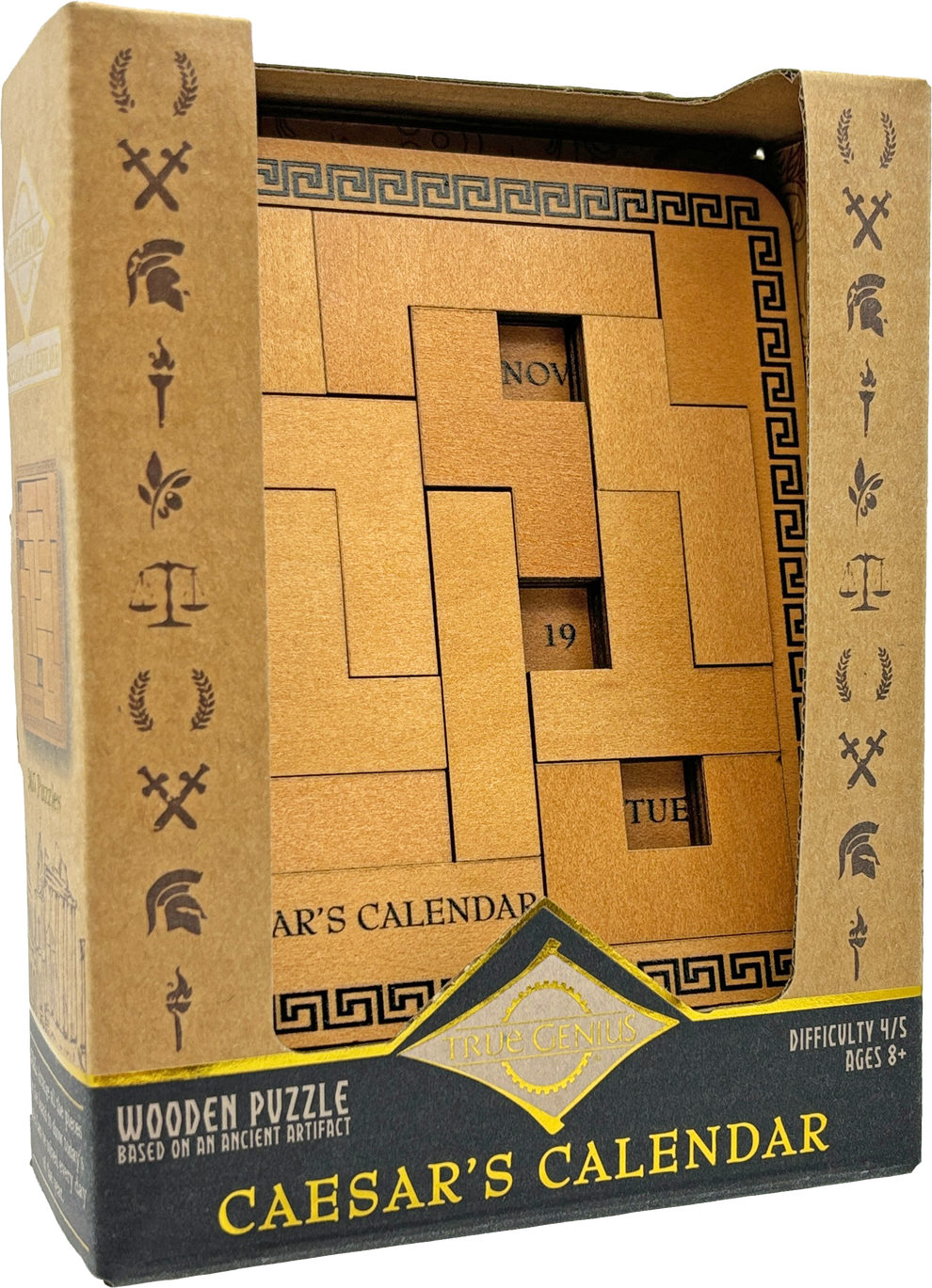 Project Genius: Caesar's Calendar - Wooden Brainteaser Puzzle