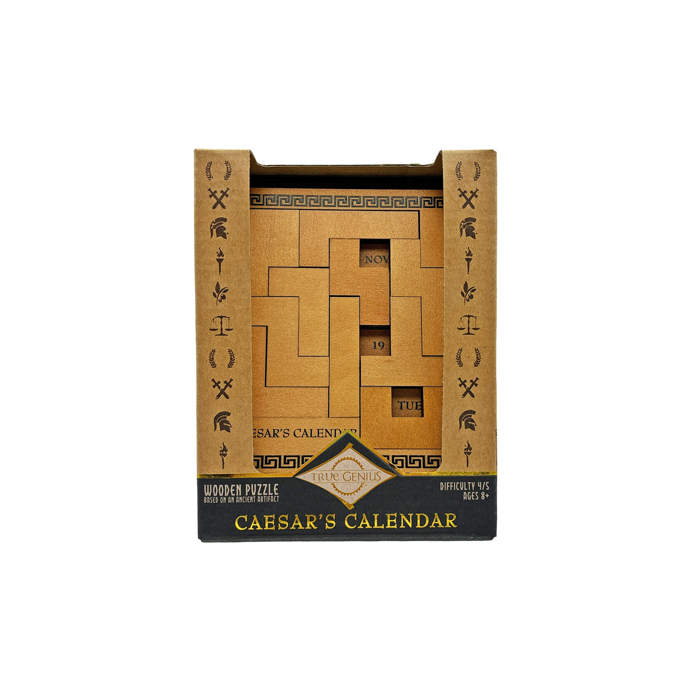 Project Genius: Caesar's Calendar - Wooden Brainteaser Puzzle