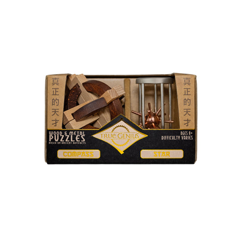 Project Genius: Compass & Star - 2 Brainteaser Puzzles