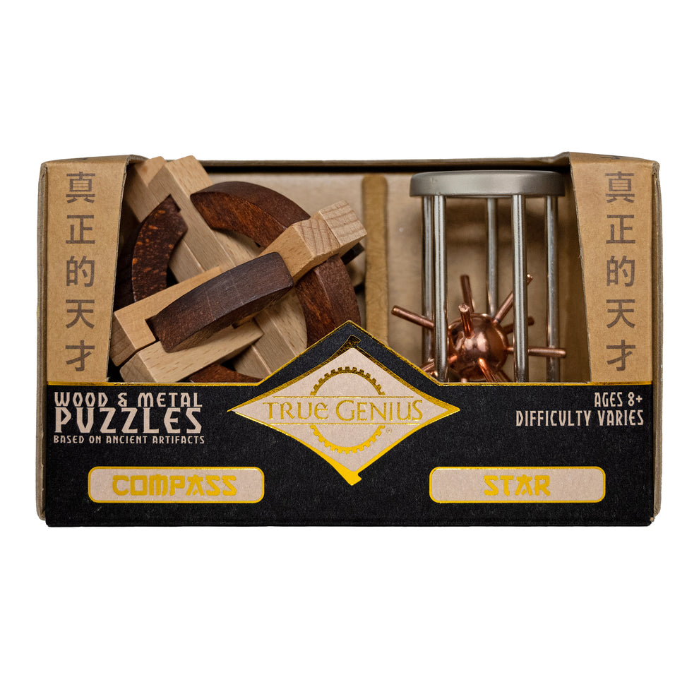 Project Genius: Compass & Star - 2 Brainteaser Puzzles