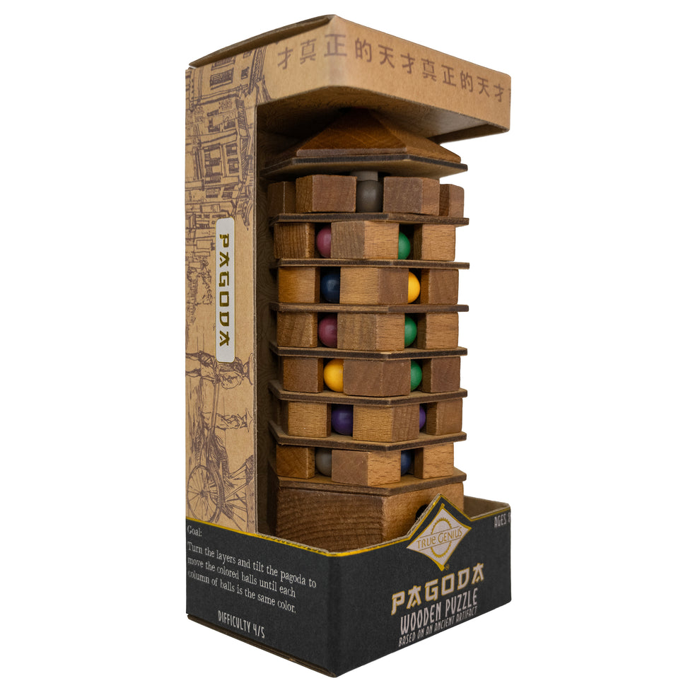 Project Genius: Chinese Pagoda - Wooden Brainteaser