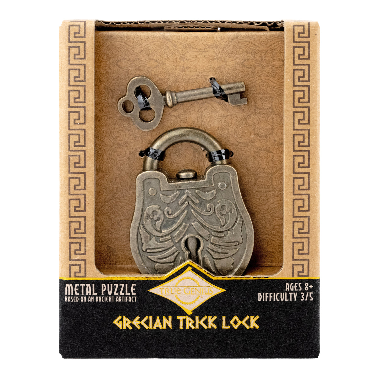 Project Genius: Grecian Trick Lock - Metal Brainteaser Puzzle