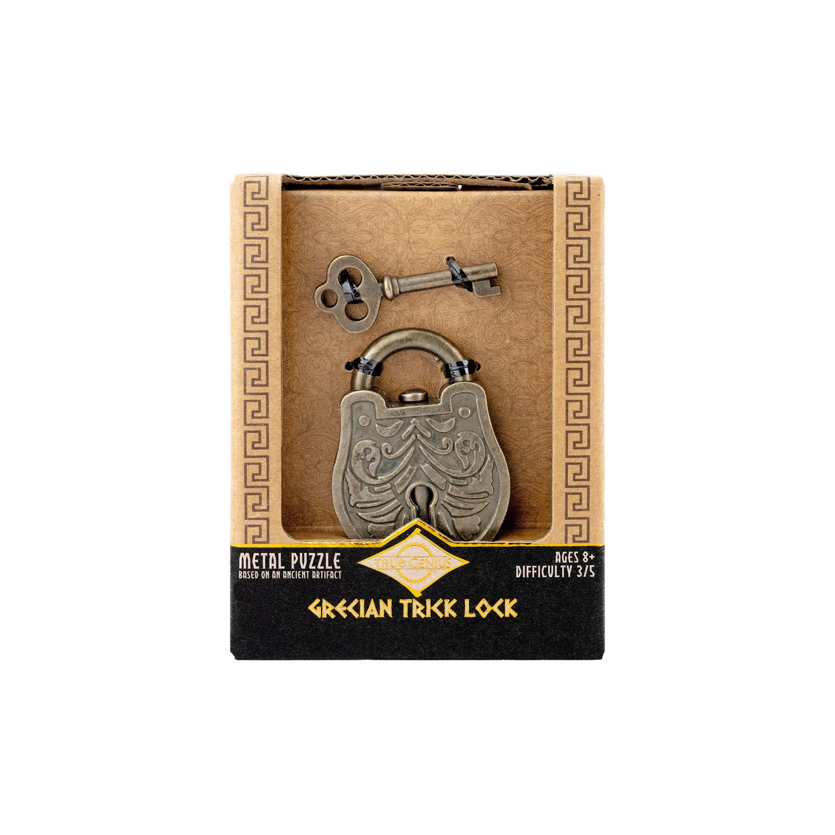 Project Genius: Grecian Trick Lock - Metal Brainteaser Puzzle