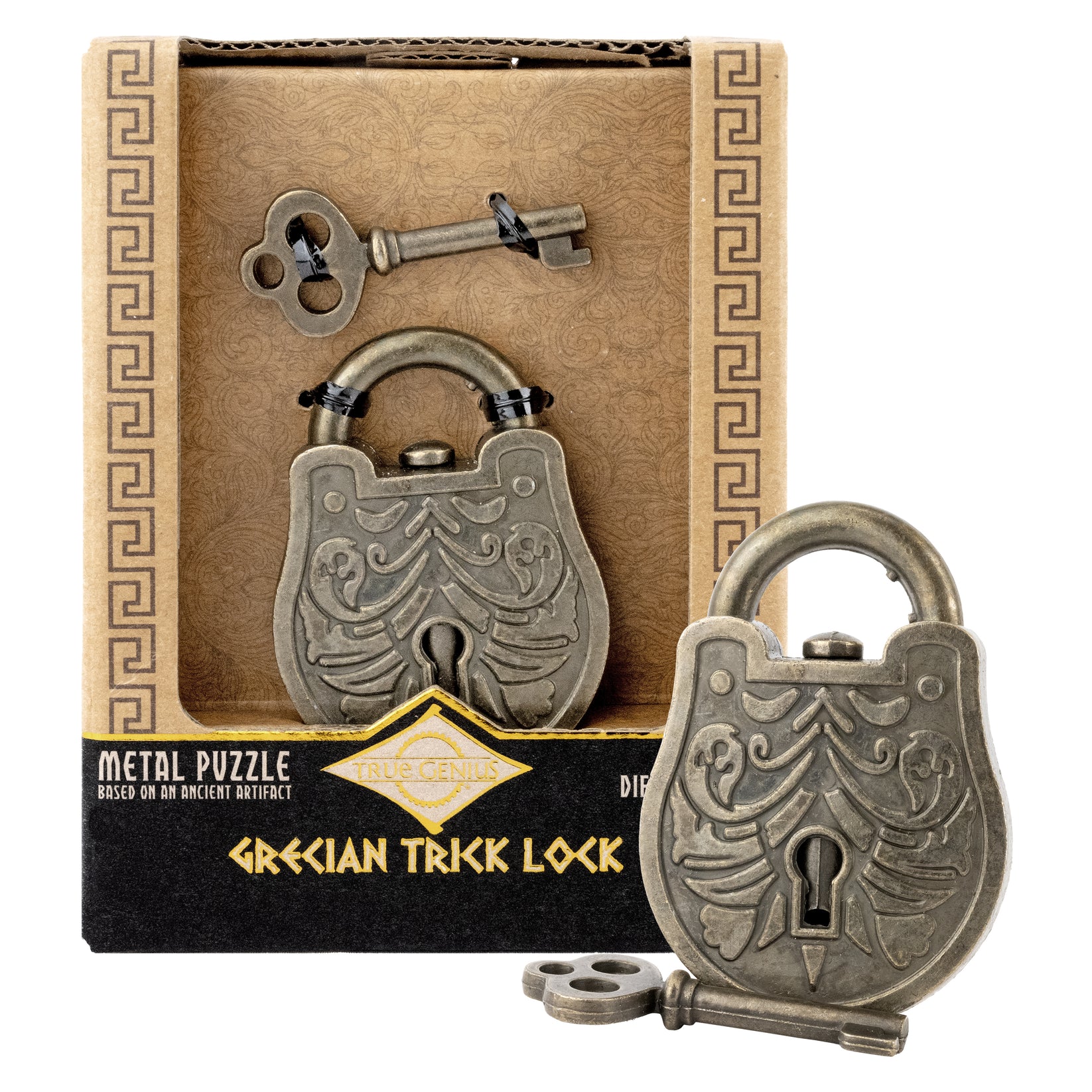 Project Genius: Grecian Trick Lock - Metal Brainteaser Puzzle
