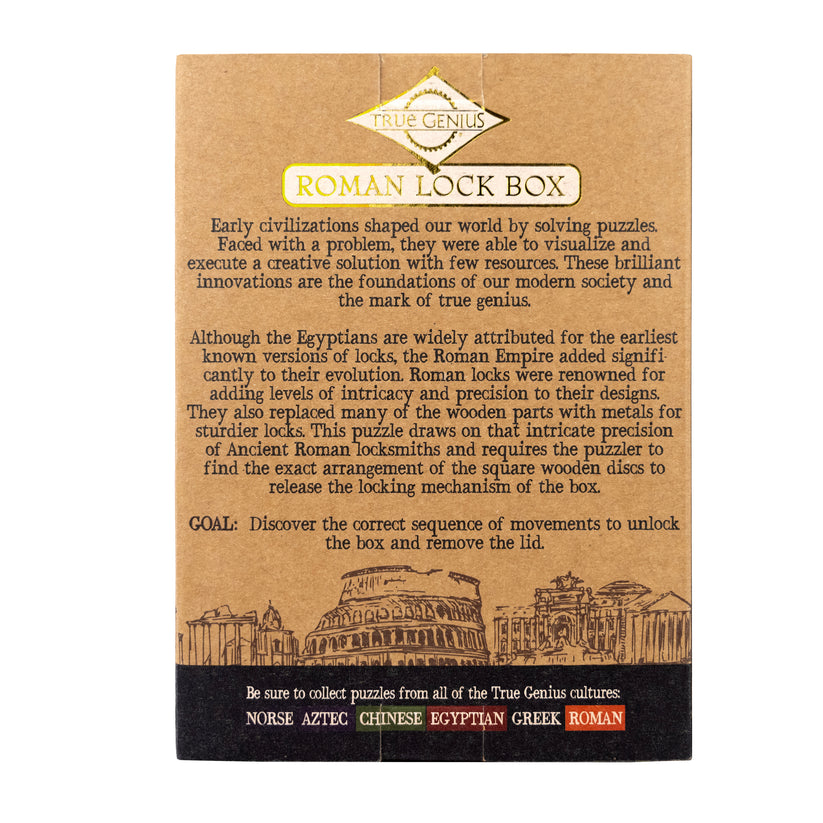 Project Genius: Roman Lock Box - Brainteaser Puzzle